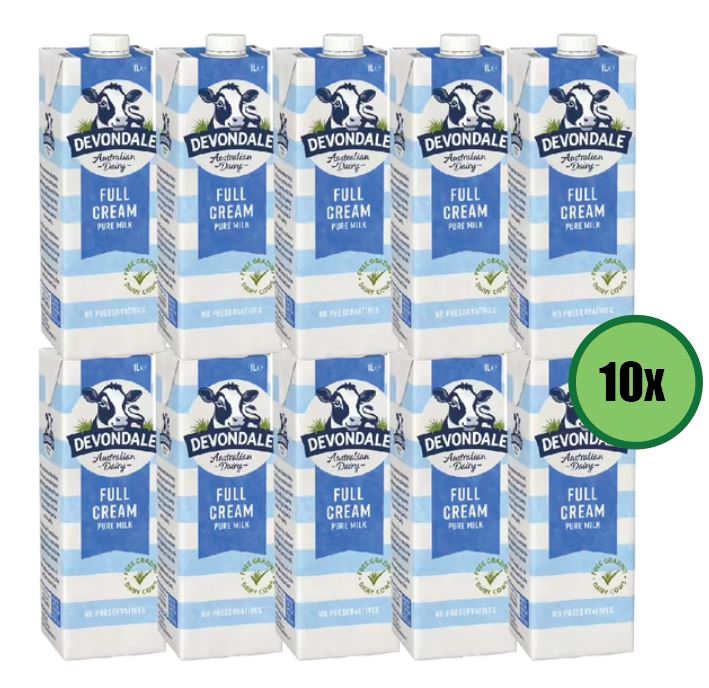 Devondale Full Cream UHT Milk 10 x 1L (WST $45.38) – Alofa Foodstuffs